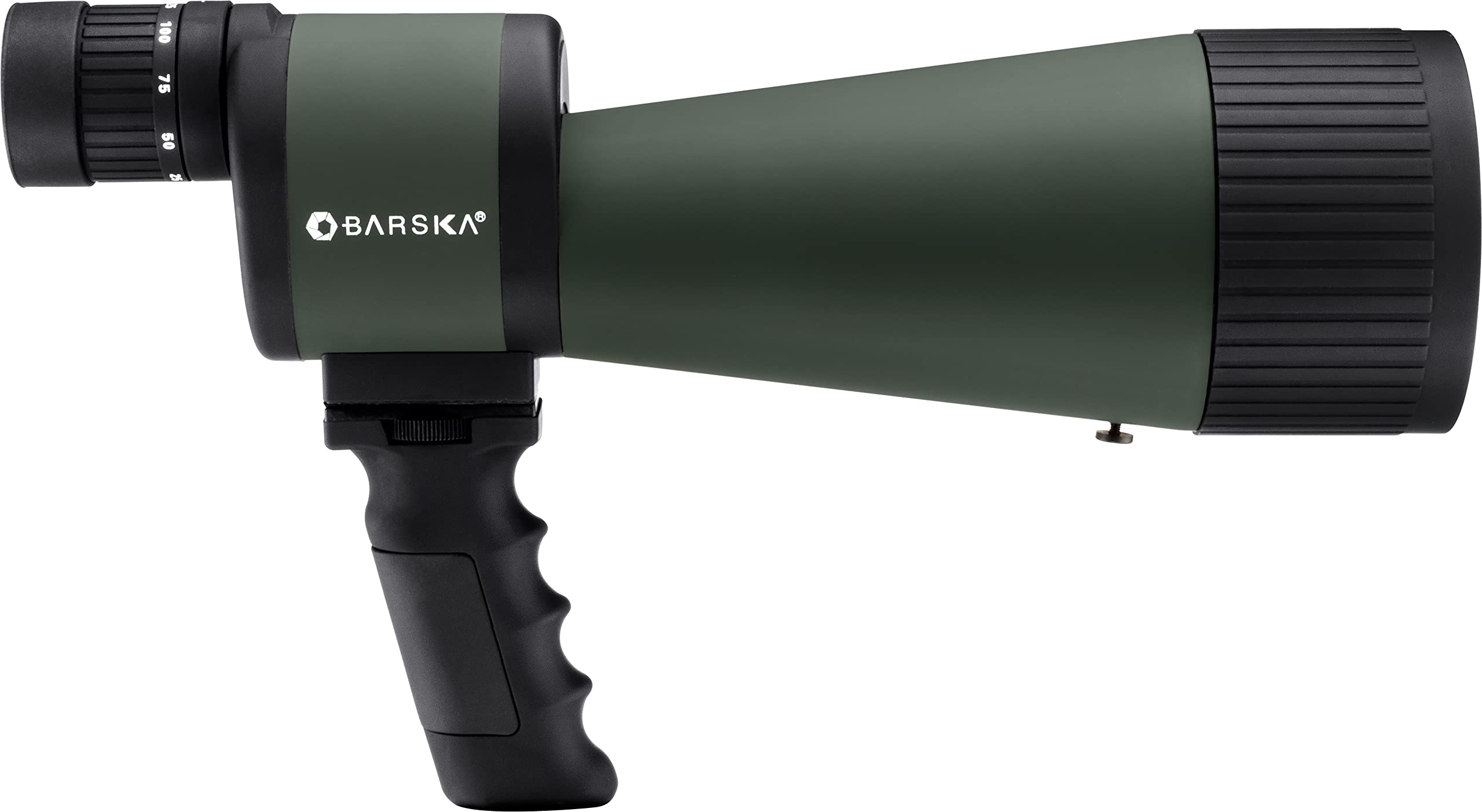 BARSKA Benchmark 25-125x88 Waterproof Straight Spotting Scope, Green/ Black