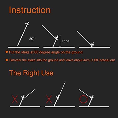 bimiti 20 Pack Tent Stakes Heavy Duty 16 inch Forged Steel Solid Tent Pegs Metal Ground Camping Stakes for Camping Unbreakable and Inflexible