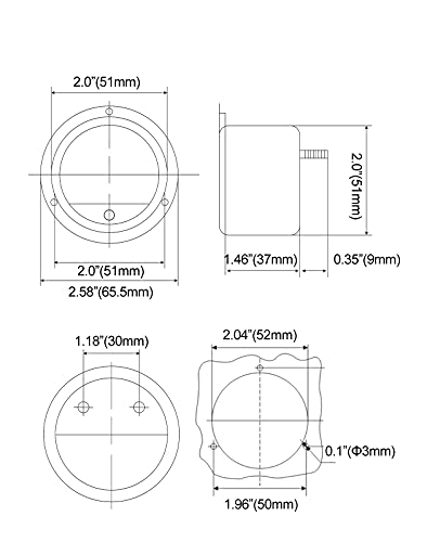 CHHUA Analog Voltmeter DH-52 0-30V DC Volt Meter Gauge Circular Panel Voltage Meter Voltage Tester for Shipping Circuit Testing Mechanical Equipment