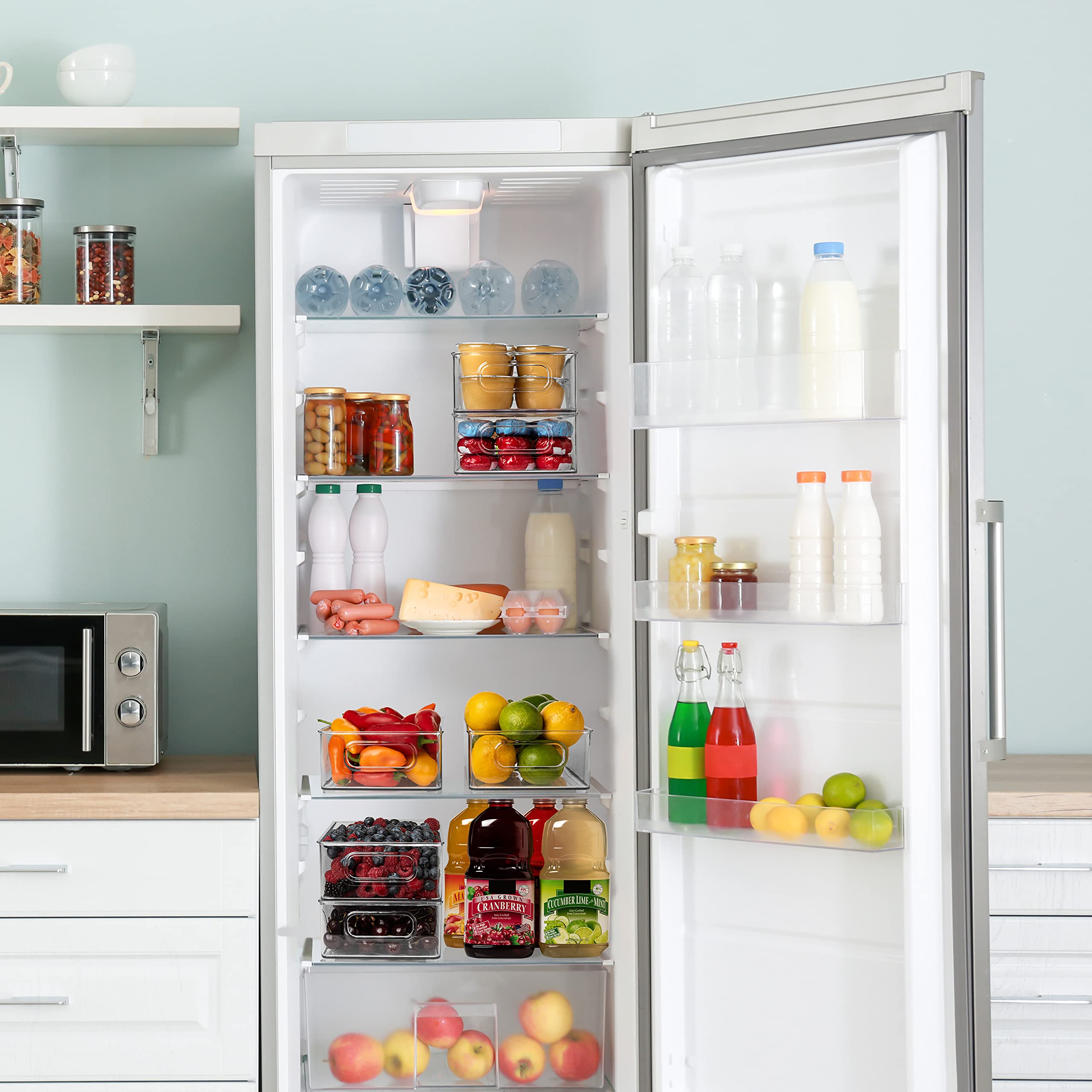 ClearSpace Plastic Storage Bins β Perfect Kitchen Organization or Pantry Storage β Fridge Organizer, Pantry Organization and Storage Bins, Cabinet Organizers