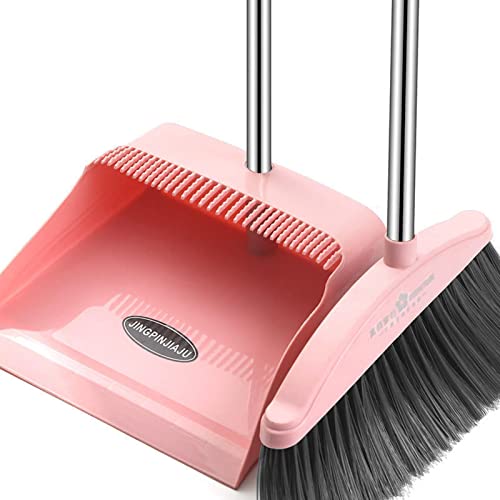 Broom and Dustpan Set for Home - Dust Pans with Long Handle | Outdoor Indoor for Home Kitchen Room Office | Must Haves for Home Lokoo
