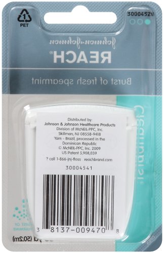 Reach Clean Burst Dental Floss, Waxed, Cleanburst, 55 Yard (Pack of 4)