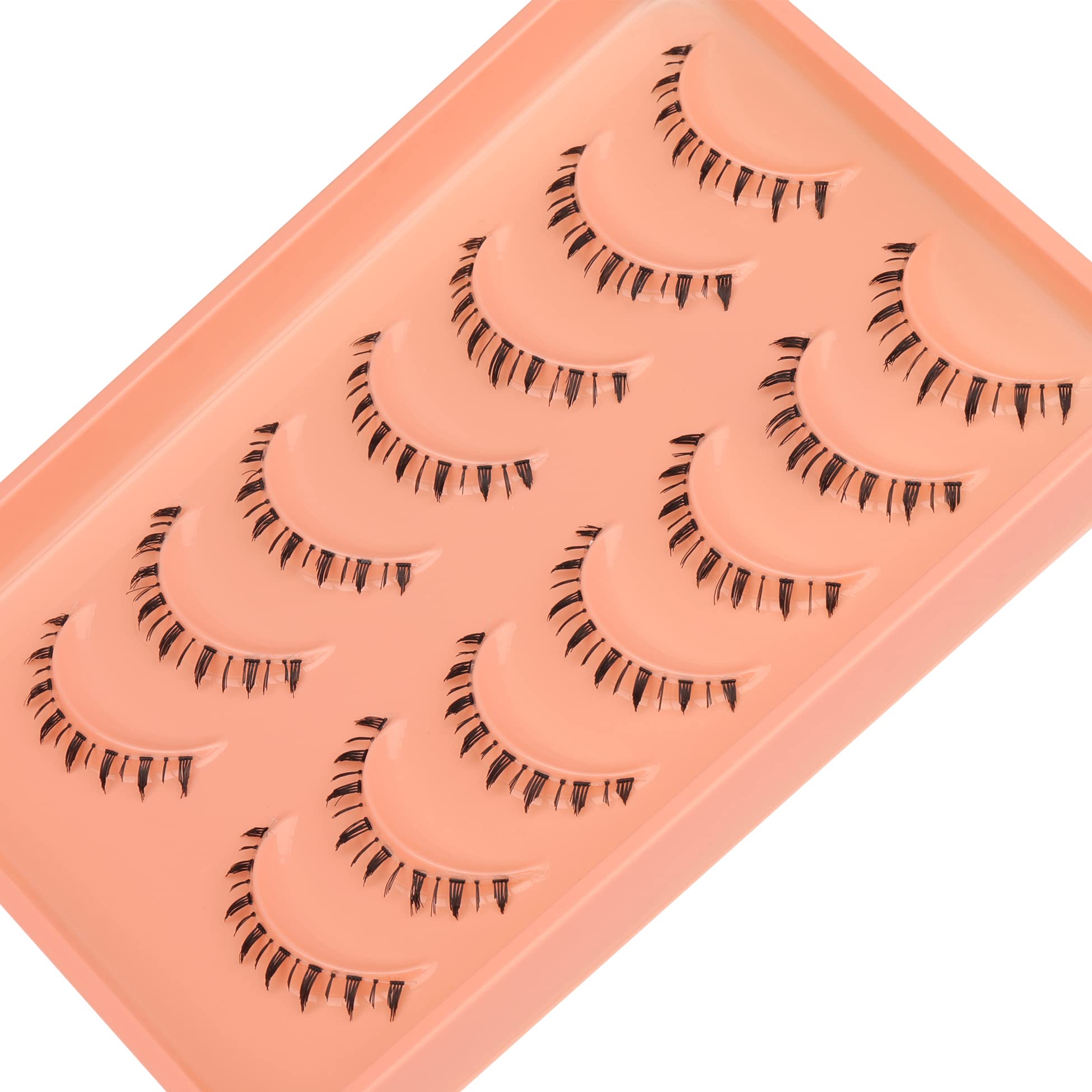 Bottom Lashes Japanese Manga Style Spiky Anime Lower Lashes Clear Band Natural Wispy Handmade Dramatic Bottom Eyelashes Strip Pack by Mavphnee