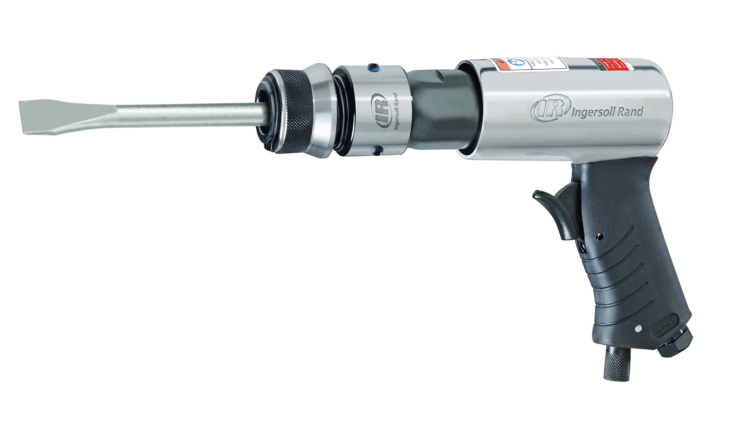 Chicago Pneumatic CP7115 Compact Air Powered Needle Scaler, 12 x 1/8", 4,000 BPM & Ingersoll Rand 114GQC Air Hammer - 3 PC Chisel Set with Tapered Punch, 2-5/8 Inch stroke, 3500 BPM, Gray