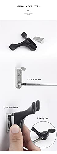 EYHLKM Wall Mounted Clothes Hook Punch-Free Bathroom Coat Hook Living Room Robe Hooks Rustproof Clothes Keys Hook Home Accessories ( Color : Golden , Size : As The Picture Shows )