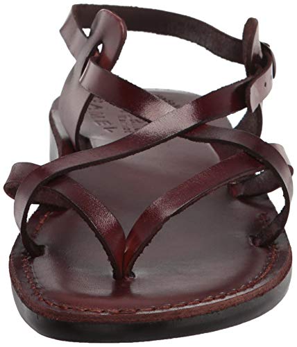 Holy Land Market Unisex Genuine Leather Biblical Sandals - Jesus -Yashua Style III - European 43