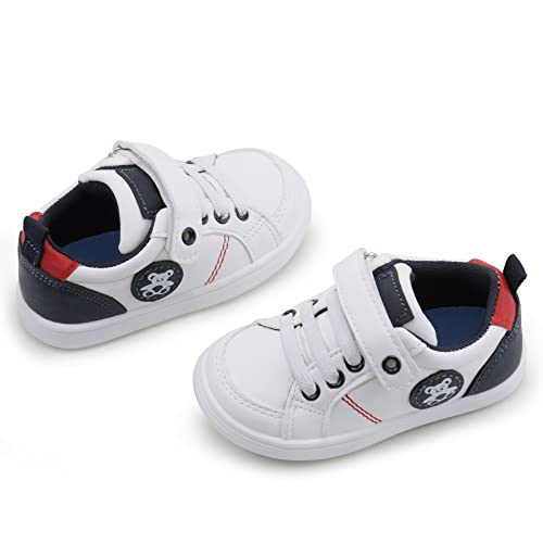brooman Baby First Walking Orthotic Friendly Shoes (6-12 Months,White Navy)