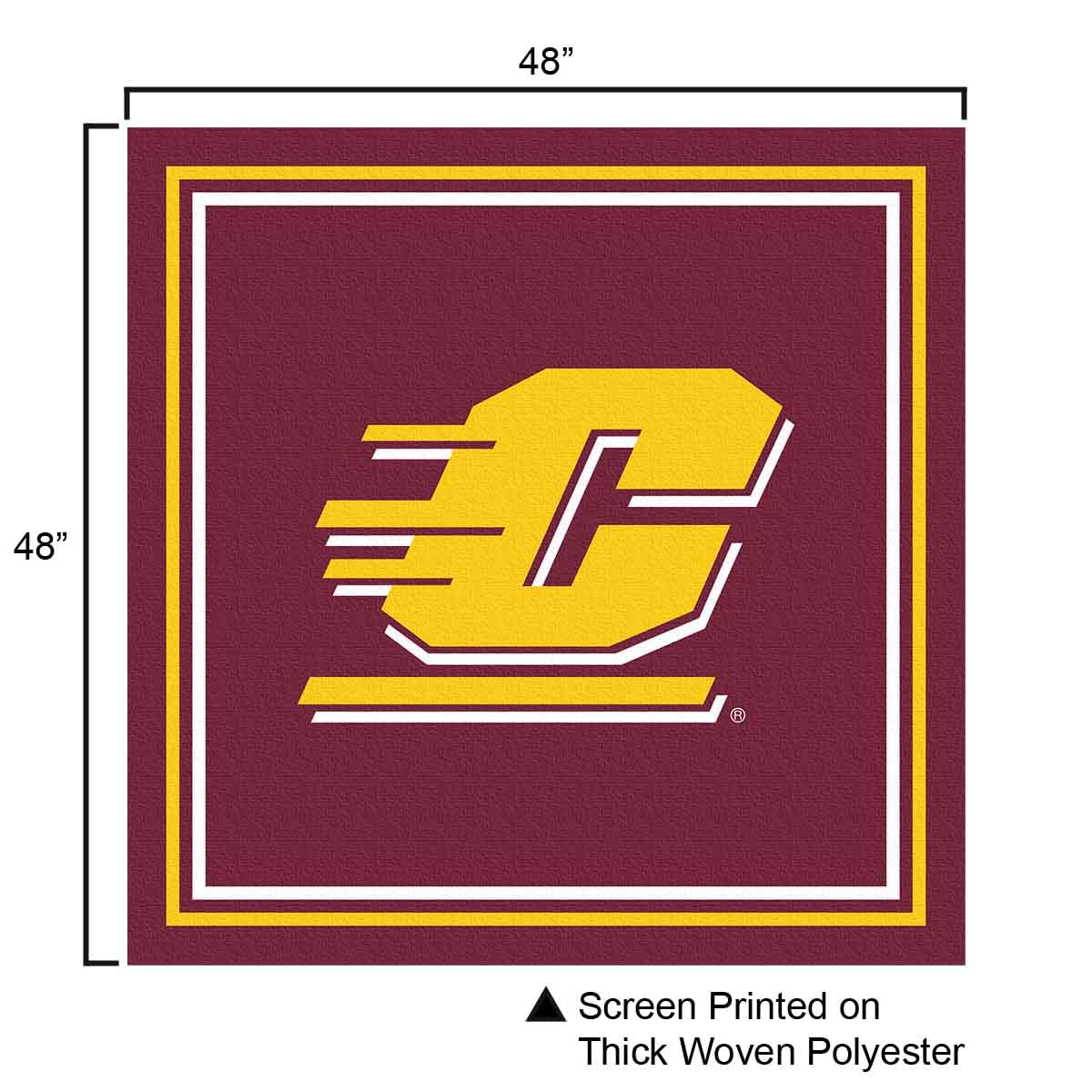 College Flags & Banners Co. Central Michigan Chippewas Logo Tablecloth or Table Overlay