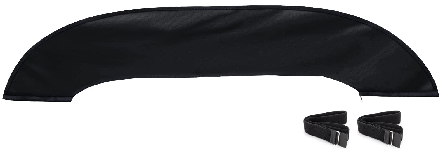 Boat Bimini top Cover,Suitable for 3-4 Bows Bimini top Boot Cover,Down Zipper,Black,High Density Waterproof. (W83-103"*H16)