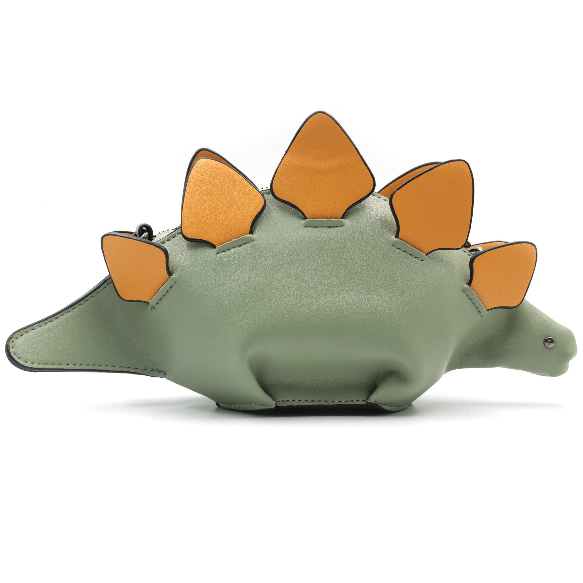 Ondeam Dinosaur Shoulder Purses,PU Stegosaurus CrossBody Bag for Girl Women(Green)