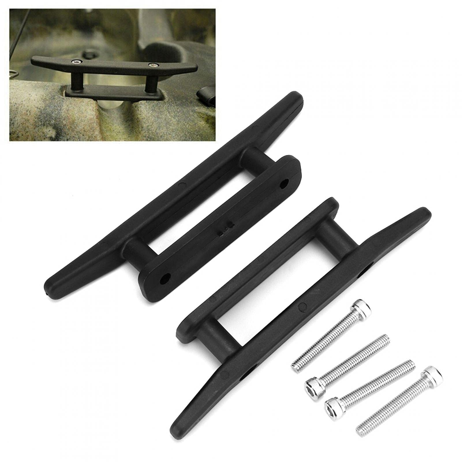 Boat Dock Cleat, Mooring Anchor Deck Cleat, Pair Marine Mooring Anchor Deck Cleat w/Screws for Kayak Boat Canoe Accessories