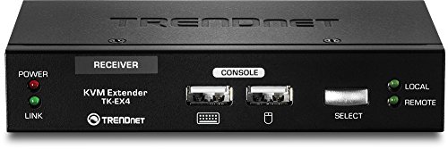 TRENDnet KVM Extension Kit, Extend Keyboard/Video/Mouse Controls, up to 100 Meters (328 ft.), Hot-Keys, Transmitter, Receiver, PS/2, VGA, TK-EX4