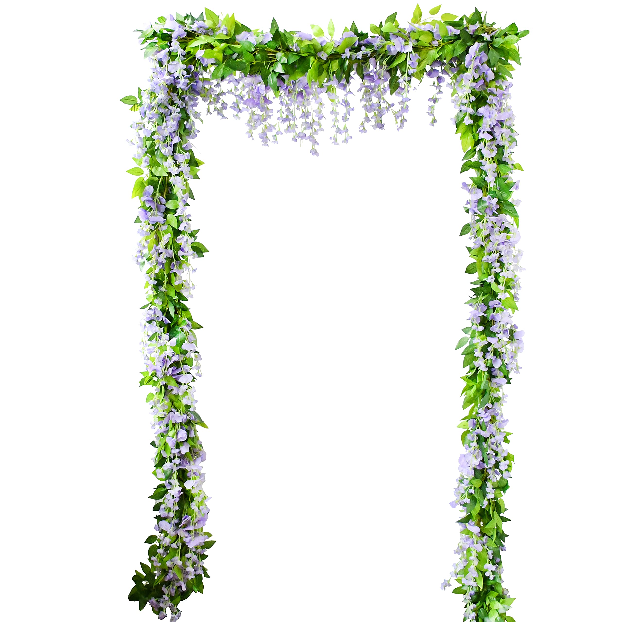 ONLY ART Blue Wisteria Garland Artificial Silk Wisteria Hanging Flowers Vine for Home Garden Wedding Centerpieces Arch Floral Decor