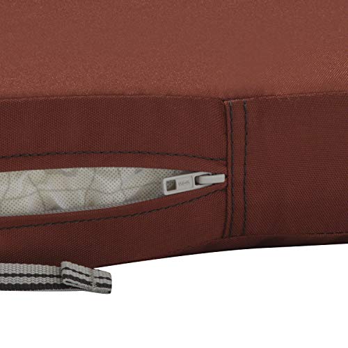 Classic Accessories Ravenna Water-Resistant 72 x 21 x 3 Inch Patio Chaise Lounge Cushion, Spice, Patio Cushion