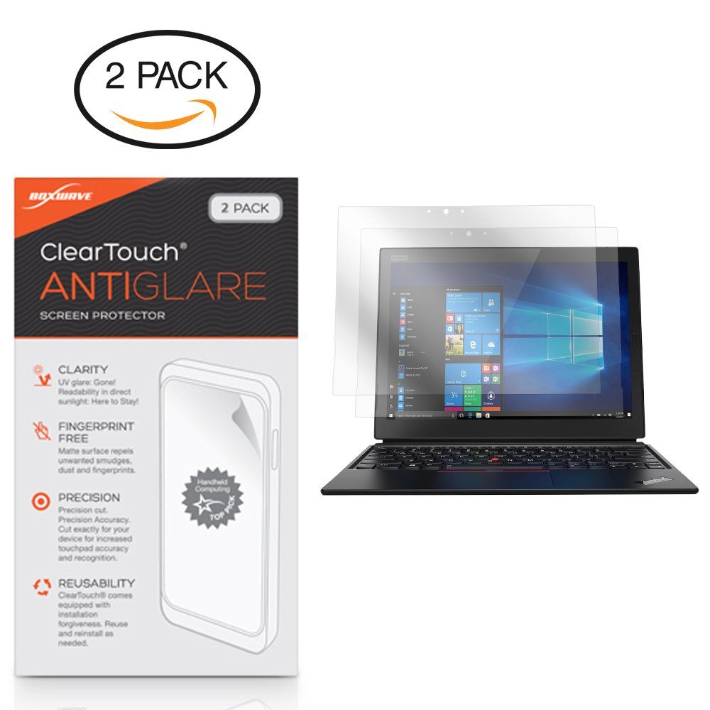 BoxWave Screen Protector Compatible with Lenovo Thinkpad X1 Tablet (3rd Gen) - ClearTouch Anti-Glare (2-Pack), Anti-Fingerprint Matte Film Skin for Lenovo Thinkpad X1 Tablet (3rd Gen)