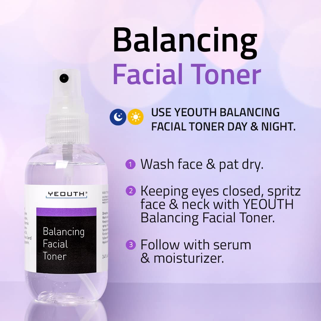 YEOUTH Hydrating Toner for Face Spray with Chamomile and Allantoin, Alcohol Free Refreshing Face Toner for Women and Men 3.4 Oz