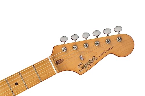 Squier 40th Anniversary Vintage Edition Stratocaster Electric Guitar, with 2-Year Warranty, Satin Sonic Blue, Maple Fingerboard