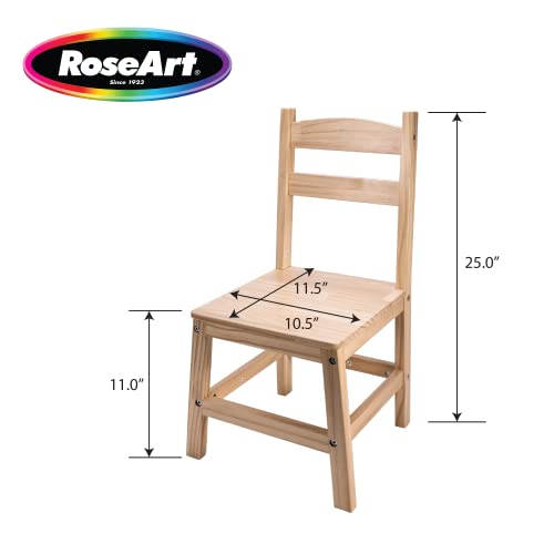 Rose Art Kids Solid Natural Wood Table and 2 Chair Set