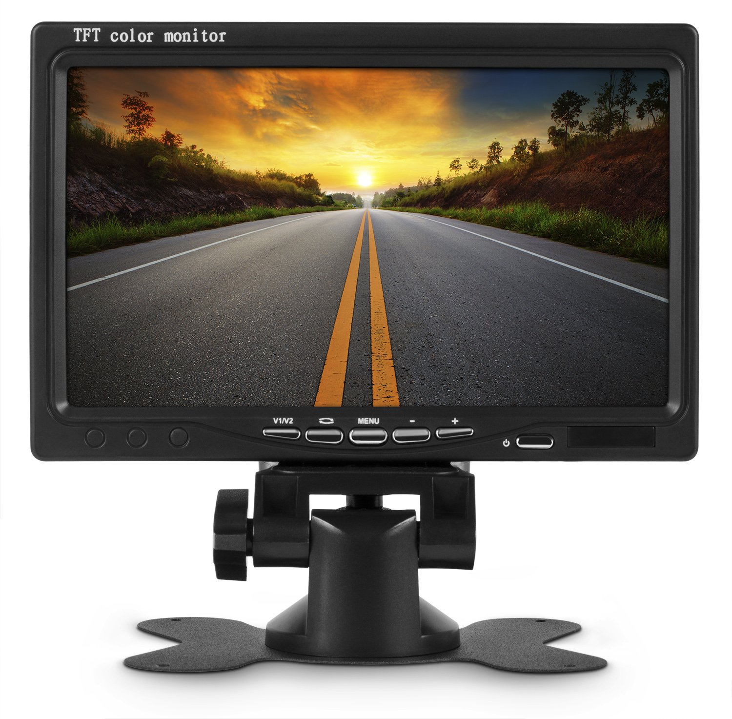 WickedHD WRC-LCD 7 Inch High Resolution Rotating Color TFT LCD Display Monitor with Remote Control and Mounting Bracket