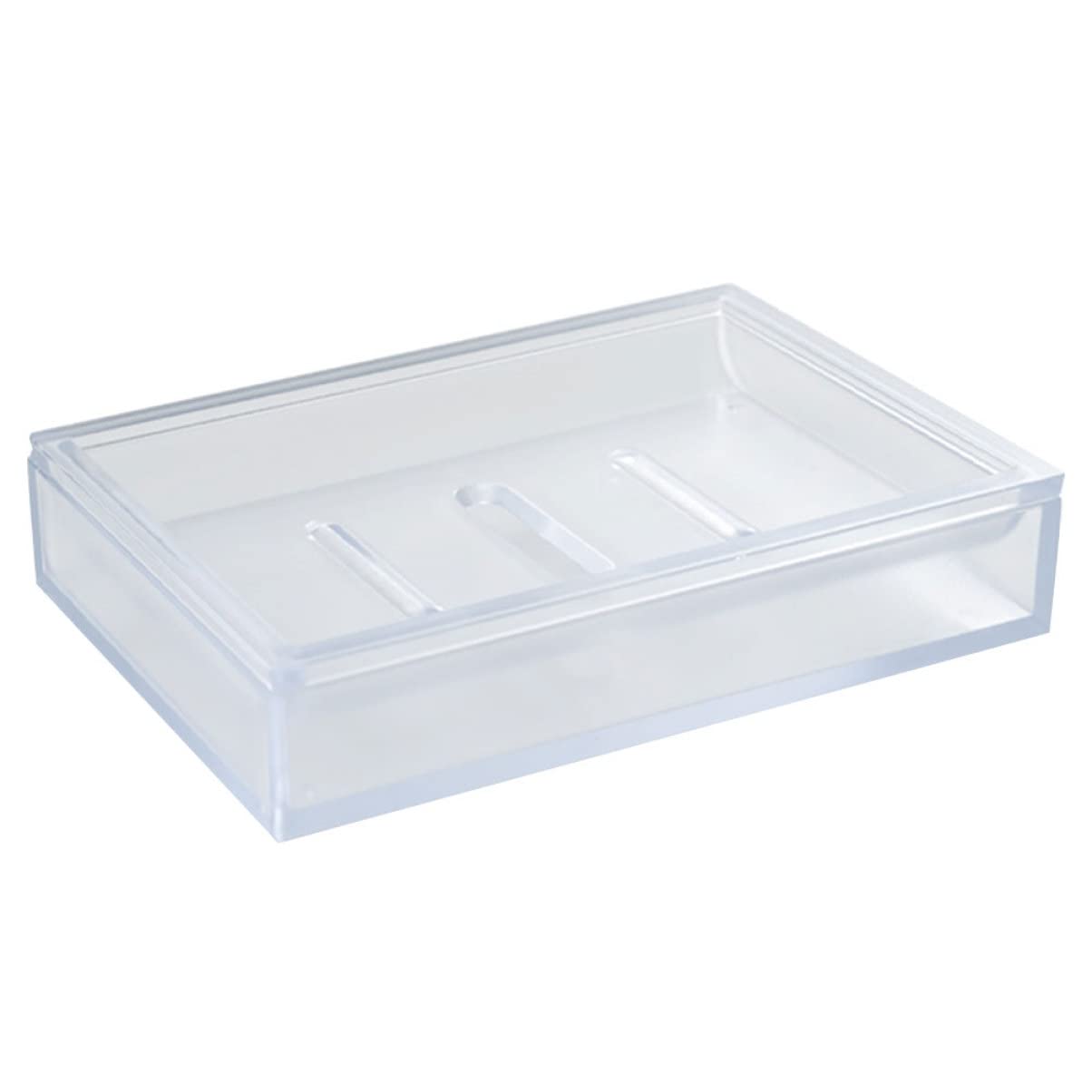 Cabilock 1pc soap Dish Plastic soap case soap Dispenser Dish soap Storage soap Holder Bathroom soap Drainer soap draining Dish Double Layer Holder 2 Tier Tray Detachable Drain Rack