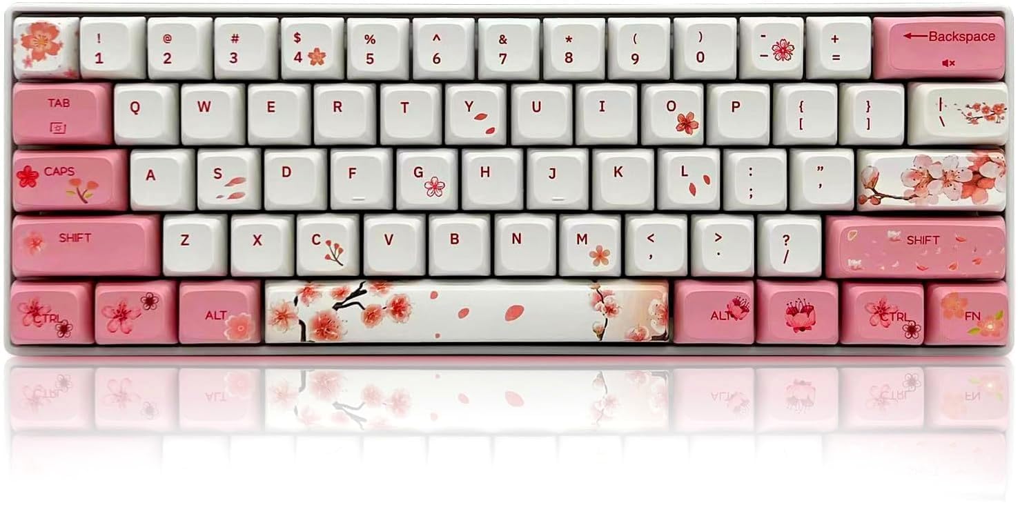 BOYI Wired 60% Mechanical Gaming Keyboard,Mini RGB Cherry MX Switch PBT Keycaps NKRO Programmable Type-C Keyboard for Gaming and Working (Cherry MX Blue Switch)