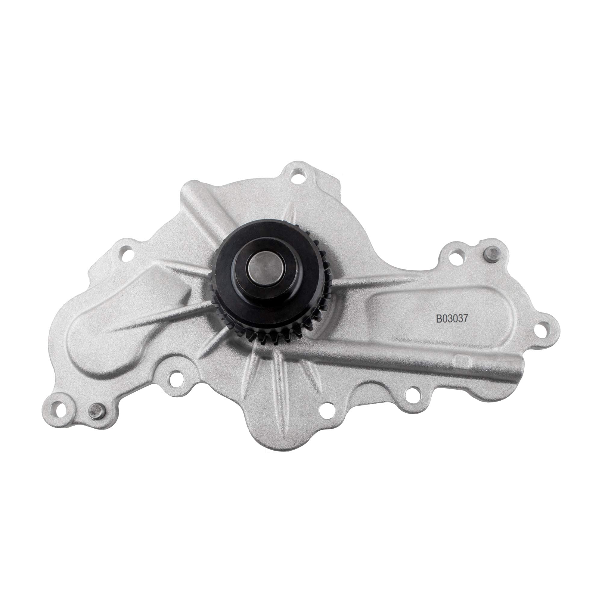 BOXI Engine Water Pump w/Double-Row Sprocke & Gasket Fit for Ford Edge Explorer Flex 2011-2019 / for Lincoln Continental MKS MKT MKX MKZ 2011-2019 / V6 3.5L 3.7L / Replace# 252-955 19326227