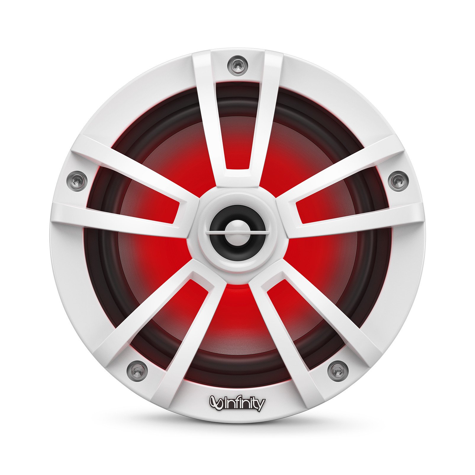 Infinity 622MLW Marine 6.5 Inch RGB LED Coaxial Speakers - White
