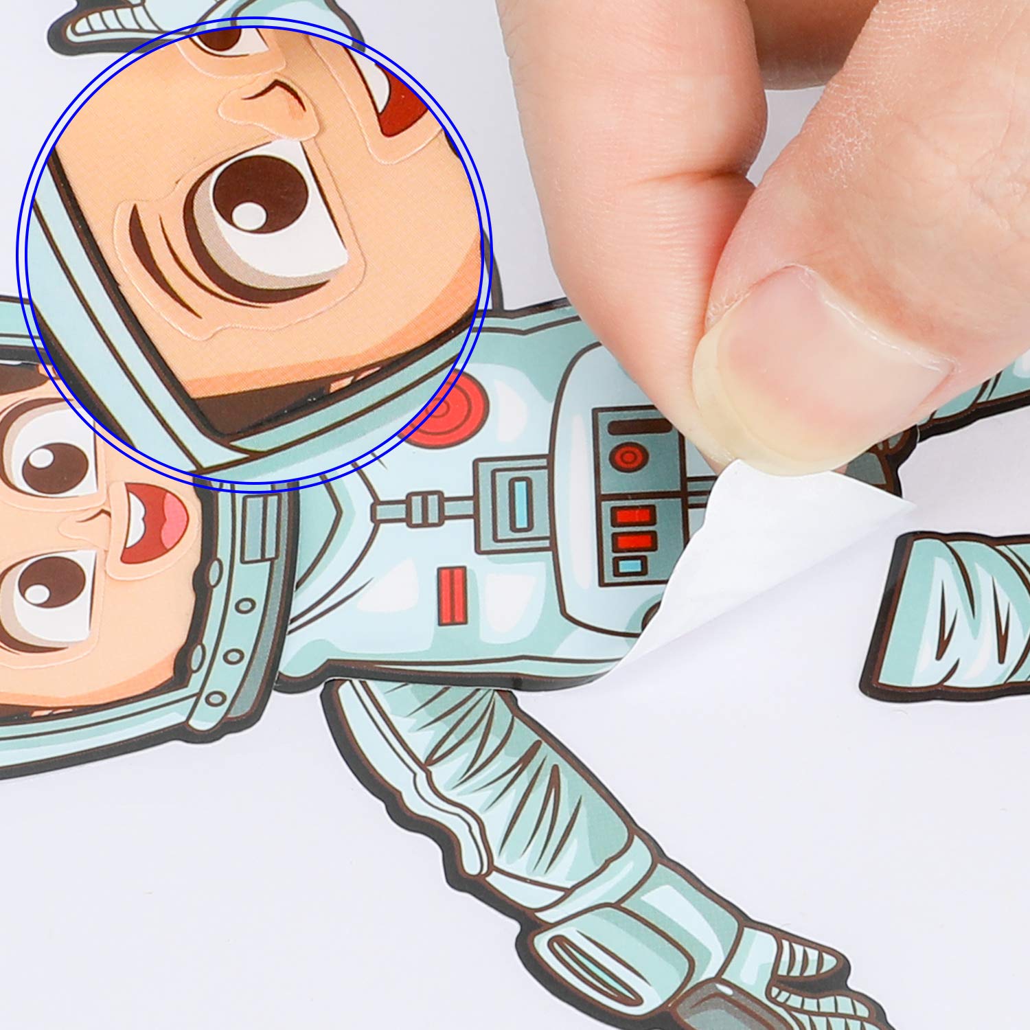 Konsait 48Sheets Outer Space Make Your own Stickers, Make A Face Stickers Solar System Universe Outer Space Theme Party Favor Stickers for Boys Girls Birthday Goodie Bag Filler School Rewards