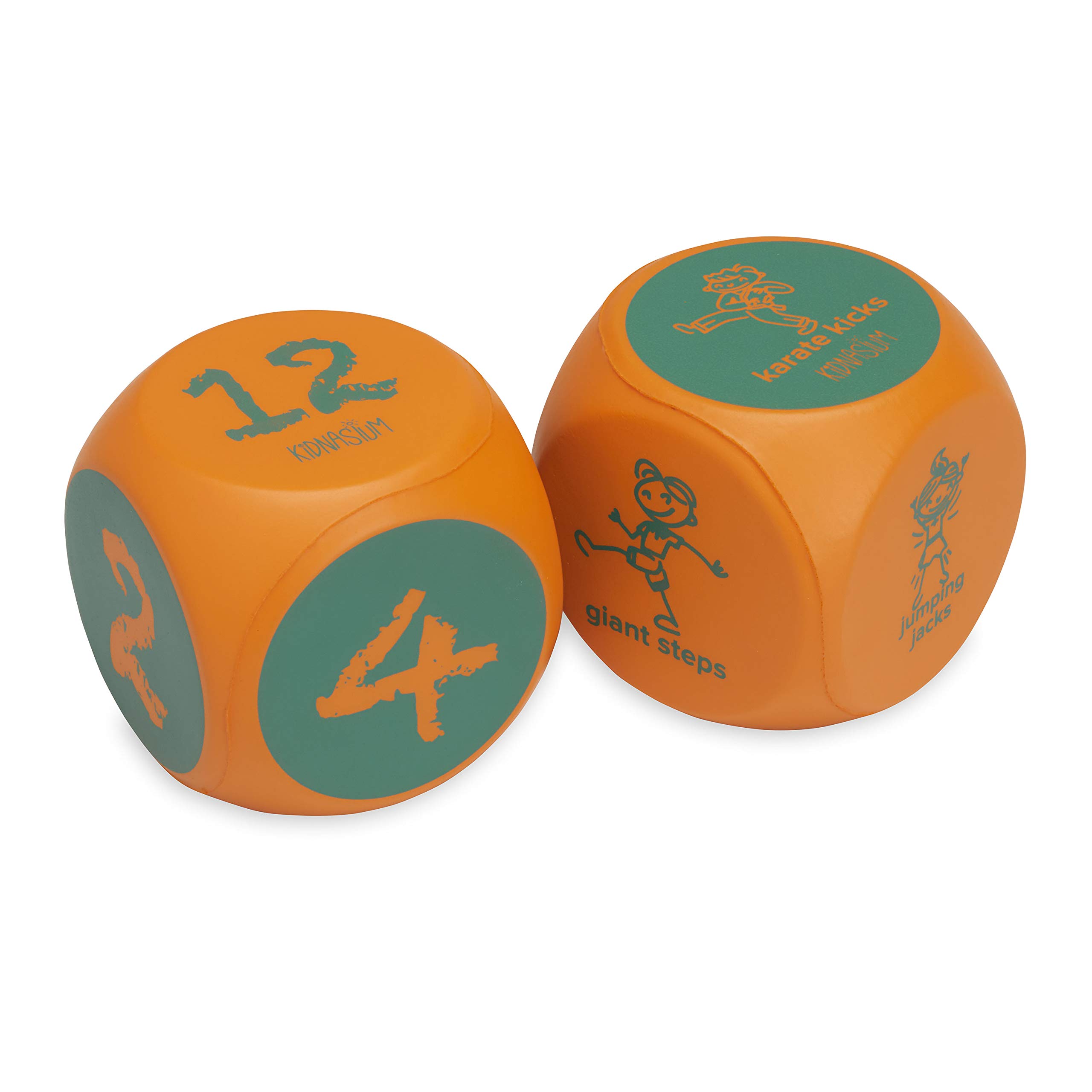 Kidnasium Activity Fitness & Exercise Dice | Fun Educational Classroom Gym Learning Game for Kids 5 and Up | Soft Rolling Cubes for Active Boys & Girls