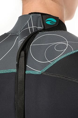 BARE 7MM Women's Elate Full Wetsuit | Comfortable high Stretch Neoprene Material | Long Sleeve | Great for All Watersports, Scuba Diving and Snorkeling | Grey 10