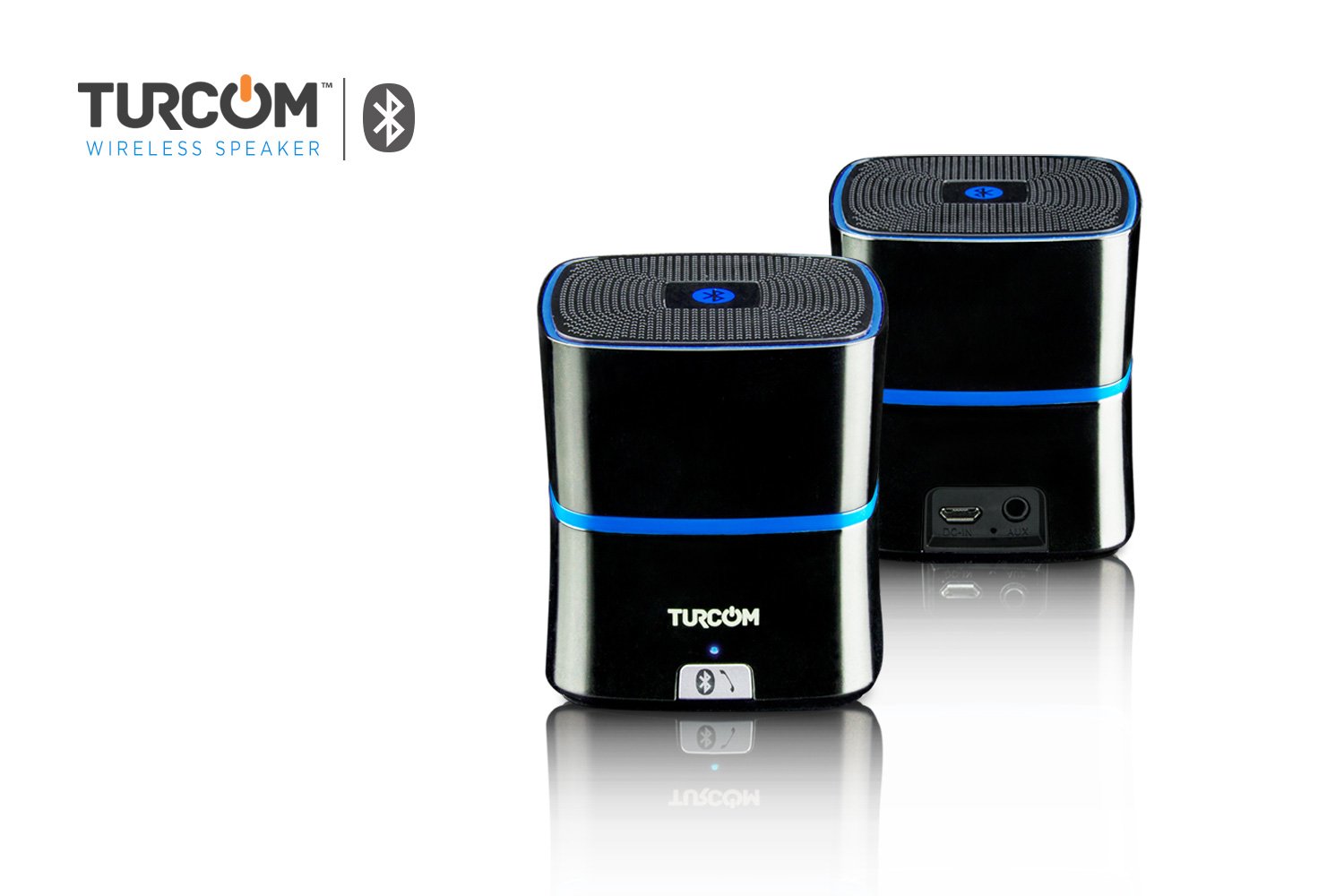 Turcom TS-450 5 Watt Power Enhanced Bass Portable Wireless Bluetooth Speaker, with Latest Bluetooth 4.0 Technology, 8-12 Hour Playtime, Rechargeable Lithium-Ion Battery, Built-in Digital Microphone, Premium Zinc Alloy Shell Speaker, Titanium Gray