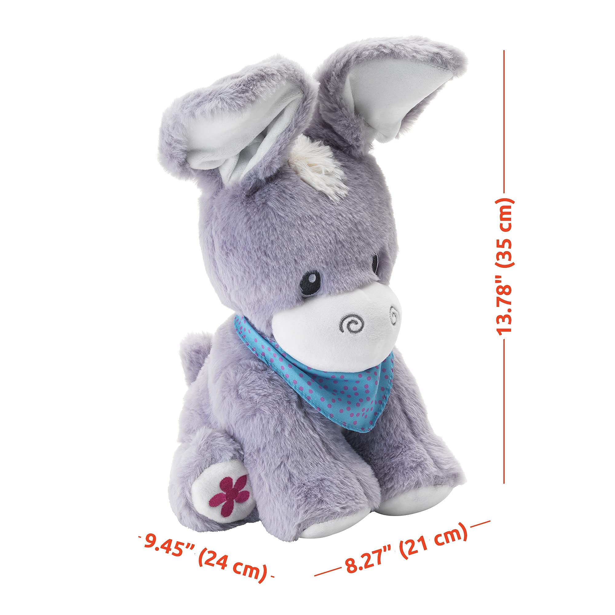 KiddoLab Peek-A-Boo Donkey: Soft Stuffed Animal Toy for Infants 6-18 Months with Moving Ears, Songs, Tunes & Lullabies