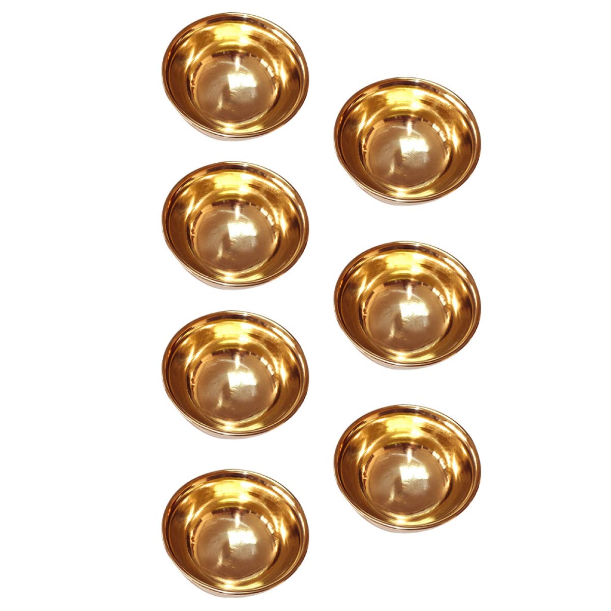 Cabilock 21 Pcs Copper Offering buddhist offering cup Water Offering Bowl Offering Cup Bowl Set Buddhist