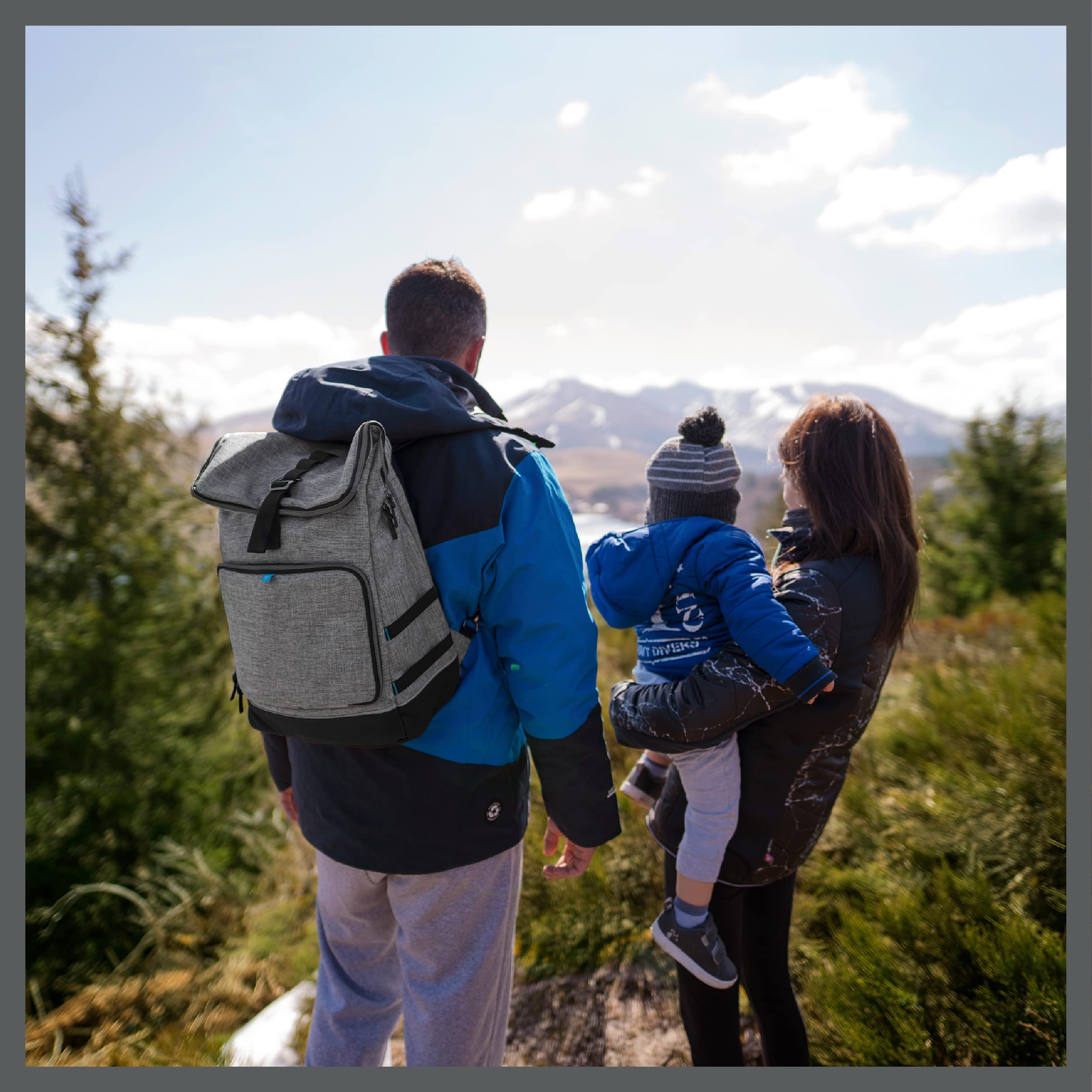 Babymoov Sancy Diaper Bag Backpack | Unisex Back Pack With Heavy Duty Roll-Top Closure, Large Insulated Compartment, Changing Pad And Accessories