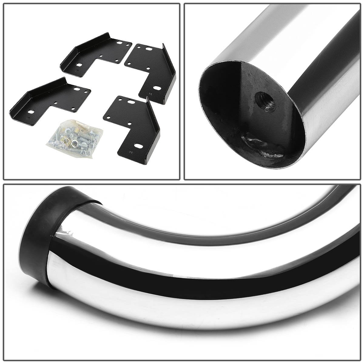 Auto Dynasty 3" Running Boards Compatible with 1999-2016 Ford F-250 350 450 550 Super Duty Crew Cab, Stainless Steel Nerf Bars, Polished Chrome Side Steps
