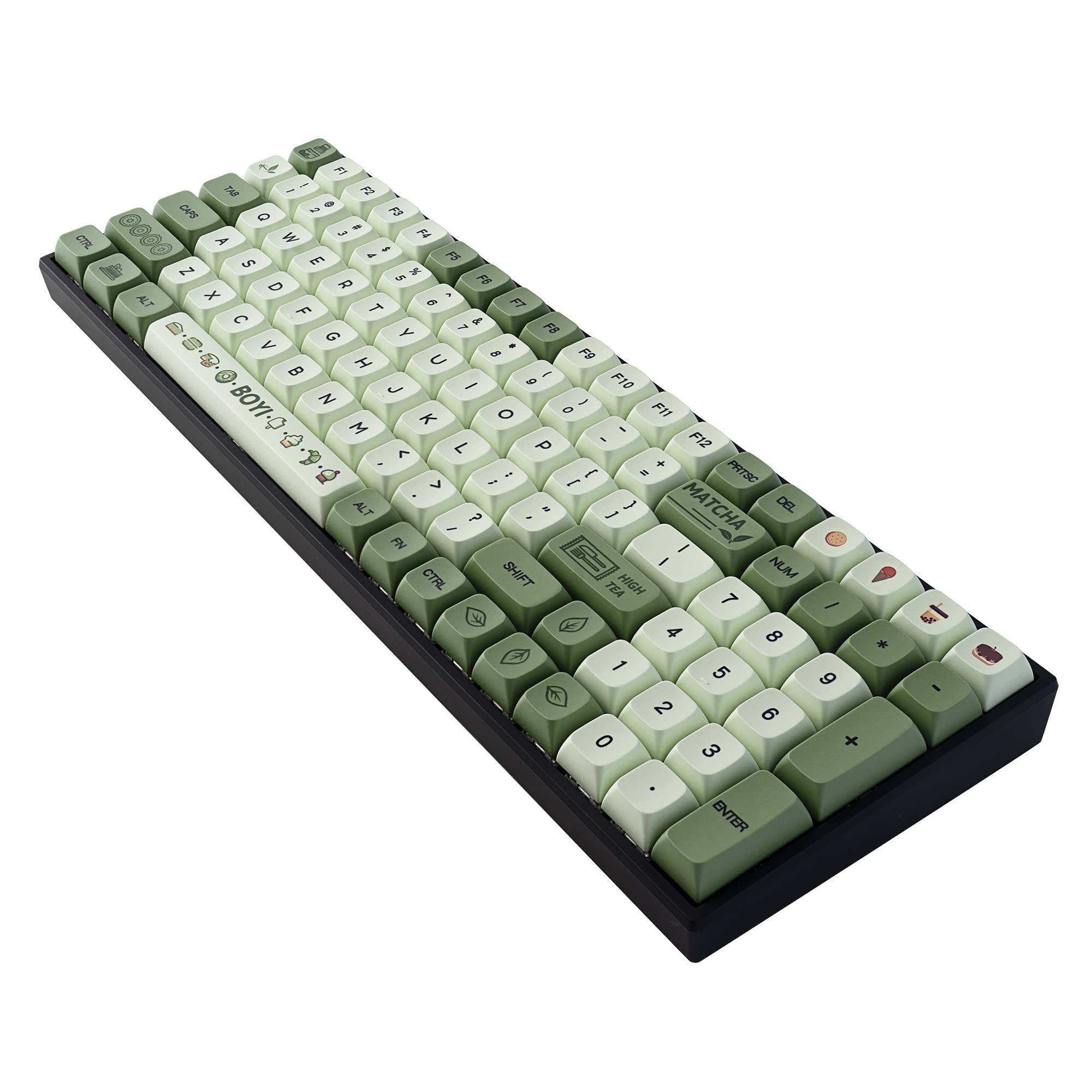 BOYI TK96 96% RGB Hot Swappable Triple Mode Keyboard,2.4Ghz/BT 5.0/Wired Keyboard N-Key Rollover Compact Gateron Yellow Switch Mechanical Gaming Keyboard(Zoological&Botanical Gardens XDA Keycaps)