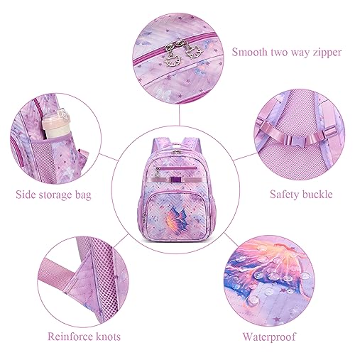Cusangel Toddler Backpack for Girls, Girls Backpack for Kids 6-8, Lightweight Butterfly Kids Backpacks for Girls