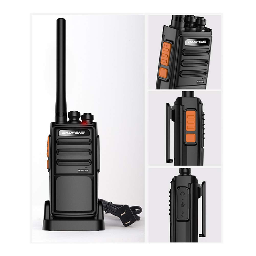 Baofeng Walkie Talkies, BF-888s Plus Two-Way Radios Walkie Talkie Fast USB-Charging Long Range Walky Talky for Adults with Earpieces and Mic (Black,4 Packs)