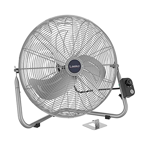 Lasko 20″ High Velocity QuickMount, Easily Converts from a Floor Wall Fan, Silver 2265QM