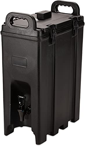 Carlisle FoodService Products Cateraide Insulated Beverage Dispenser with Handles for Catering, Events, Kitchens, And Restaurants, Plastic, 5 Gallons, Black