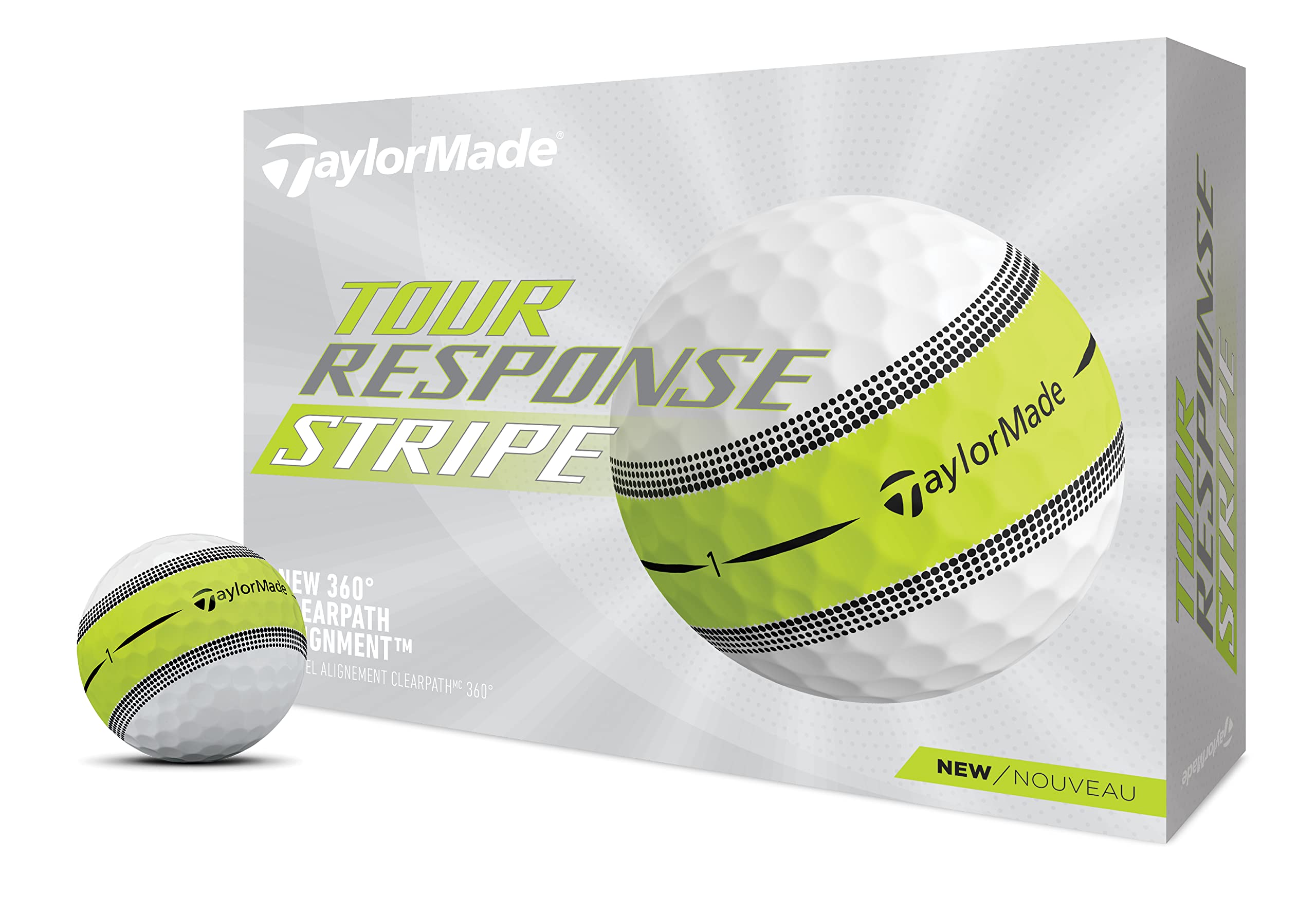 TaylorMade Unisex's Tour Response Stripe Golf Ball, One Size
