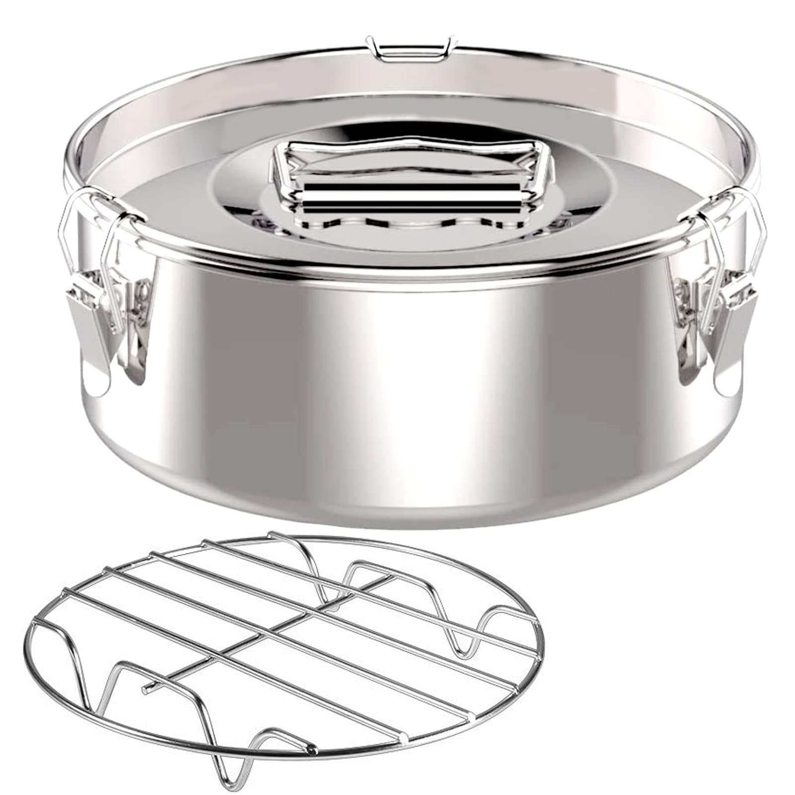 Flanera Flan Mold 2.3 qt (8.3 x 3.4 in) - Moldes para Flan - Flanera Flan Maker - Flan Pan - Moldes para Flan en Baño Maria con Tapa Silver
