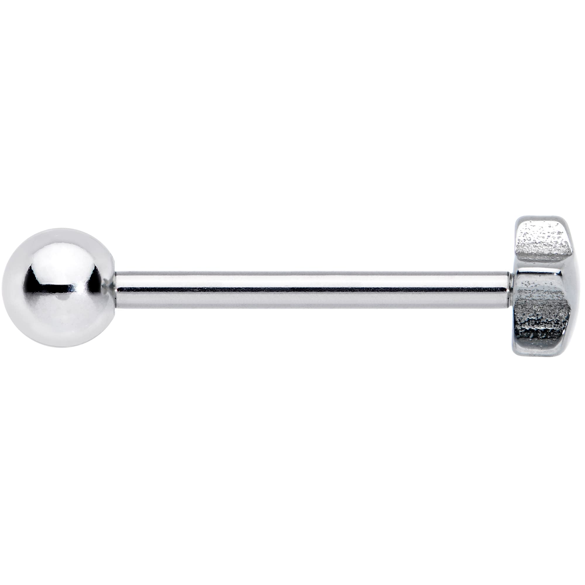Body Candy 14G Womens 316L Stainless Steel Simple Star Barbell Tongue Ring Body Piercing Jewelry 5/8”