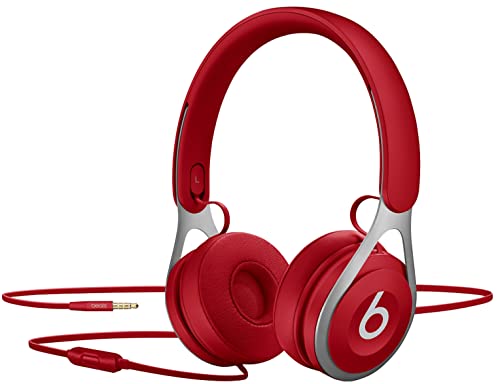 EP On-Ear Wired Headphones with Inline Remote and Microphone Bundle with Carrying Case (Red)