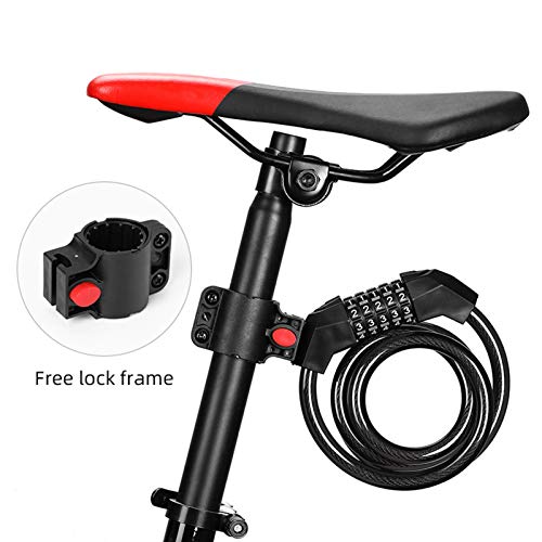Aokid -Theft 1.2m Hill Bike Line Five-Digit Code Lock Password Black