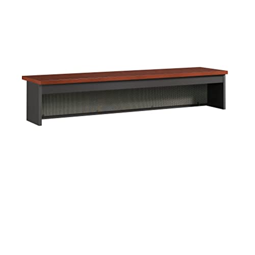 Sauder Via Hutch, L: 59.45" x W: 14.57" x H: 11.65", Classic Cherry Finish