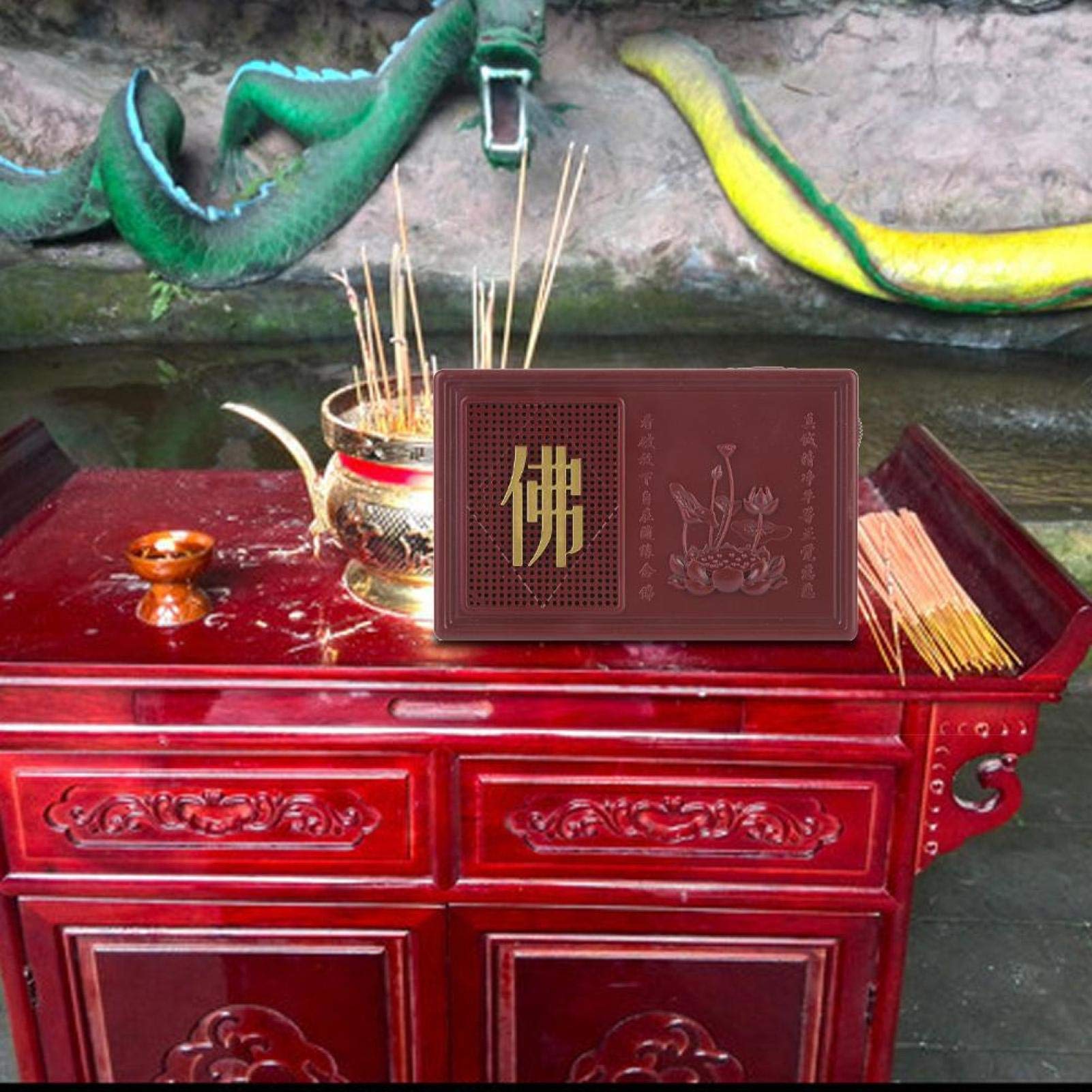 Oumefar Portable Buddha Music Player, Buddha Machine Electronic Singing Machine Buddha Music Gift Great Compassion 16-in-one Buddha Machine Lotus Edge Buddha Portable Buddha Machine
