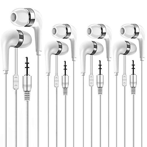 Hongzan Bulk Earbuds 50 Pack for Classroom Kids School Students (50White)