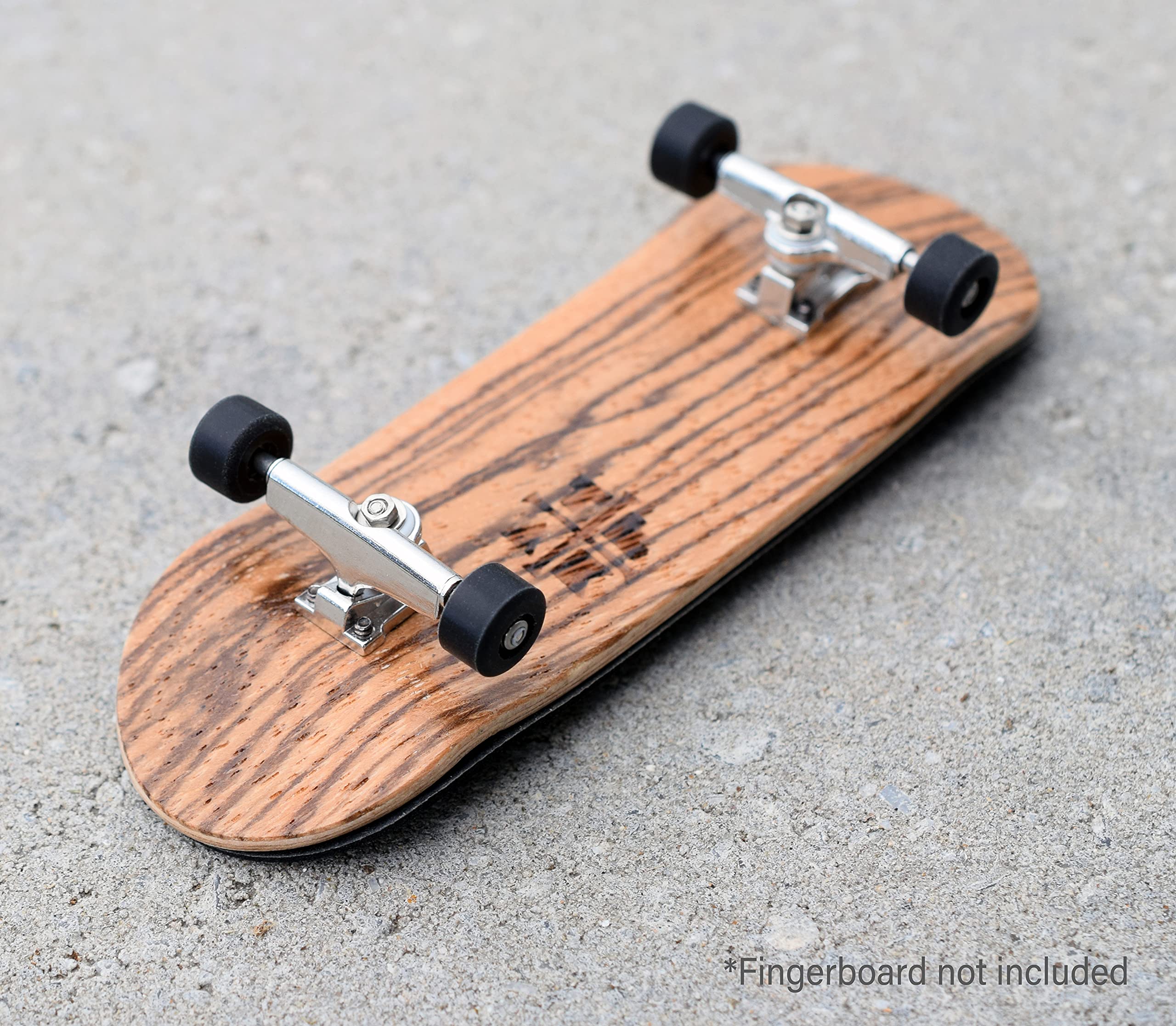 Teak Tuning Apex 61D Urethane Fingerboard Wheels - New Street Shape, 7.7mm Diameter - Ultra Spin Bearings - Made in The USA - Pitch Black Colorway
