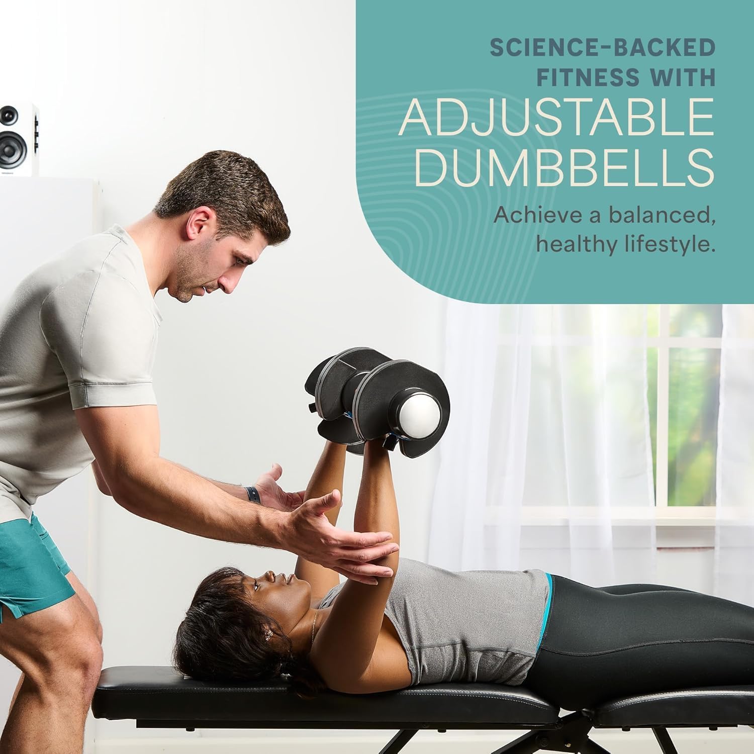 LifePro Adjustable Dumbbell Set – 5-25 lb Dumbbells Set of 2, Quick Change Rotating Hand Weights for Women//Men at Home Gym Weight System - 5-25 Pound, Ideal for Home Strength Training
